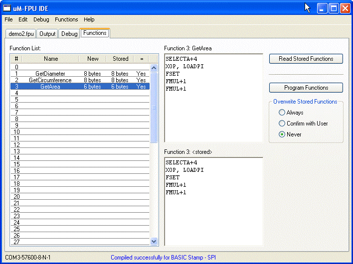 Micromega: uMFPU V2 IDE Micromega: uMFPU V2 IDE